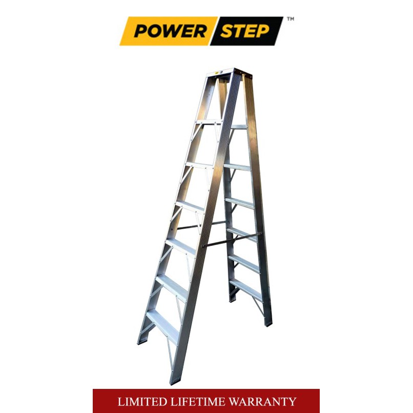 Power Step Aluminum Twin Step Ladder 7ft | Shopee Philippines