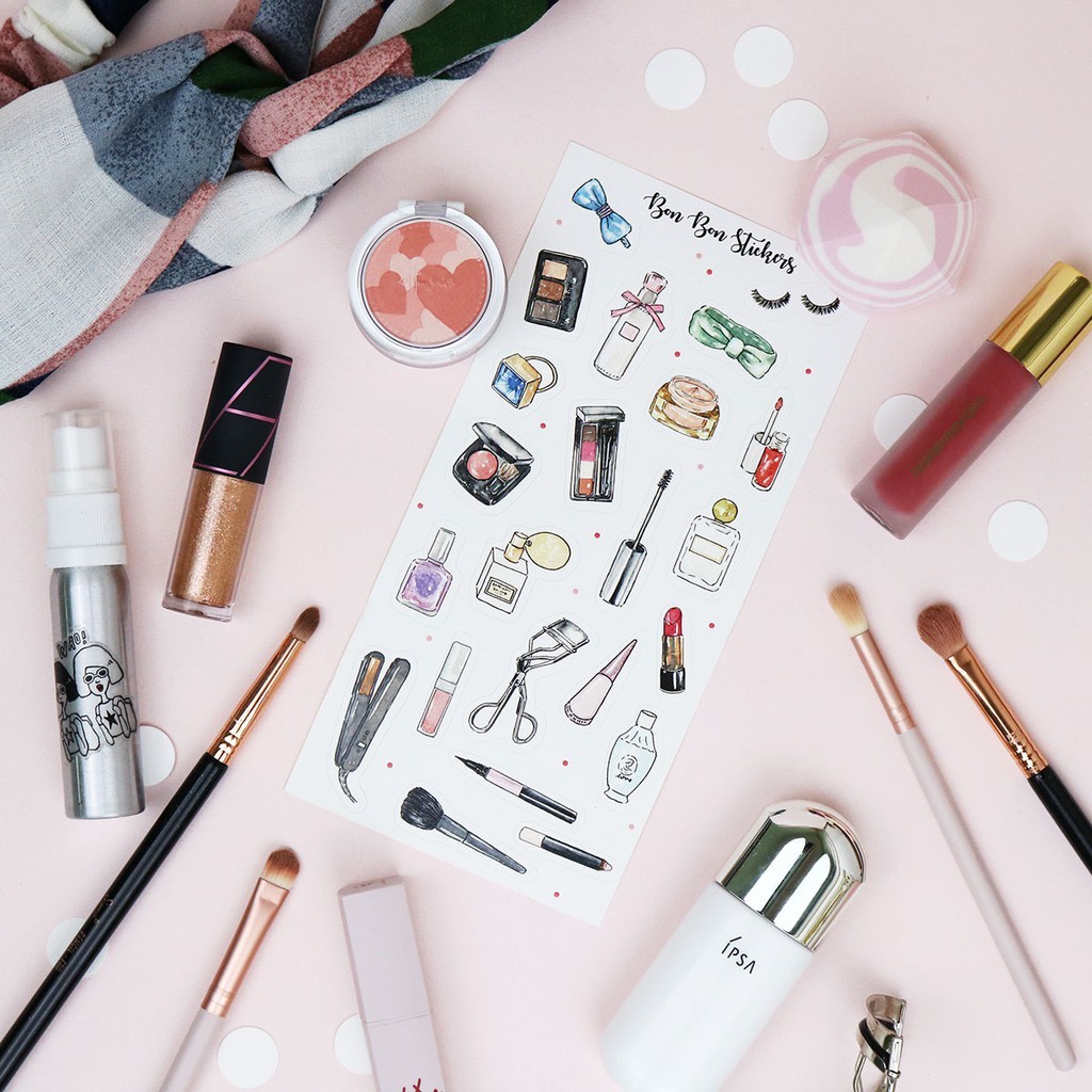 Bon Bon Stickers - Kiss Cut Stickers - Girls' Makeup Table | Shopee ...