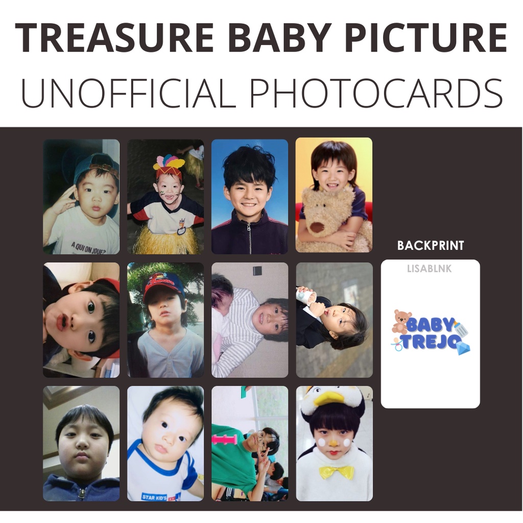 TREASURE BABY PICTURE FANMADE PHOTOCARDS (UNOFFICIAL) | Shopee Philippines