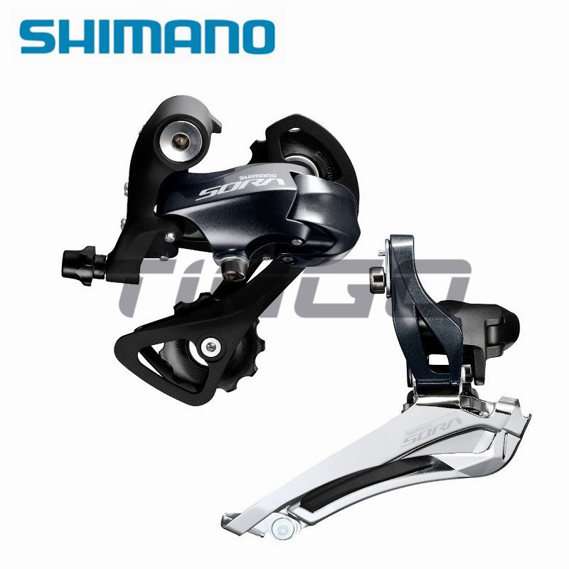 Shimano SORA R3000 Road Bike 2×9 Speed Groupset FD-R3000 RD-R3000 Front ...