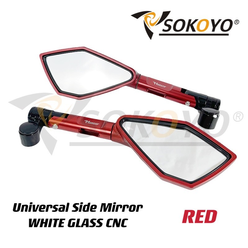 Yestar 1Pair Universal Side Mirror White Glass CNC Alloy side mirror ... Yestar 1Pair Universal Side Mirror White Glass CNC Alloy side mirror ...