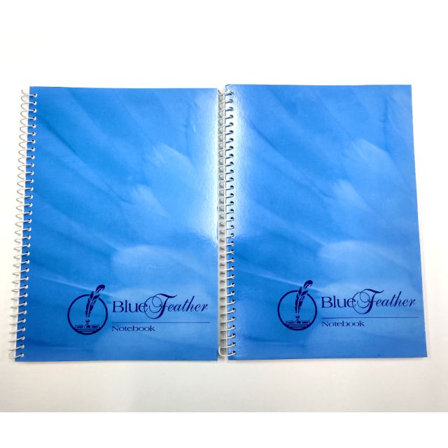 Blue Feather Notebook 6x8.5 inches | Shopee Philippines