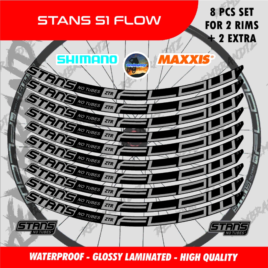 MTB rim decals set - Stans FLOW S1 rim decals - good for 29er and 27.5 ...