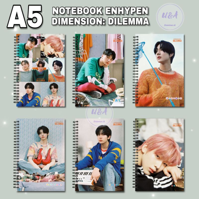 Notebook A5 ENHYPEN DIMENSION: DIMEMMA CHARYBDIS ver. Jay jake Jungwon ...