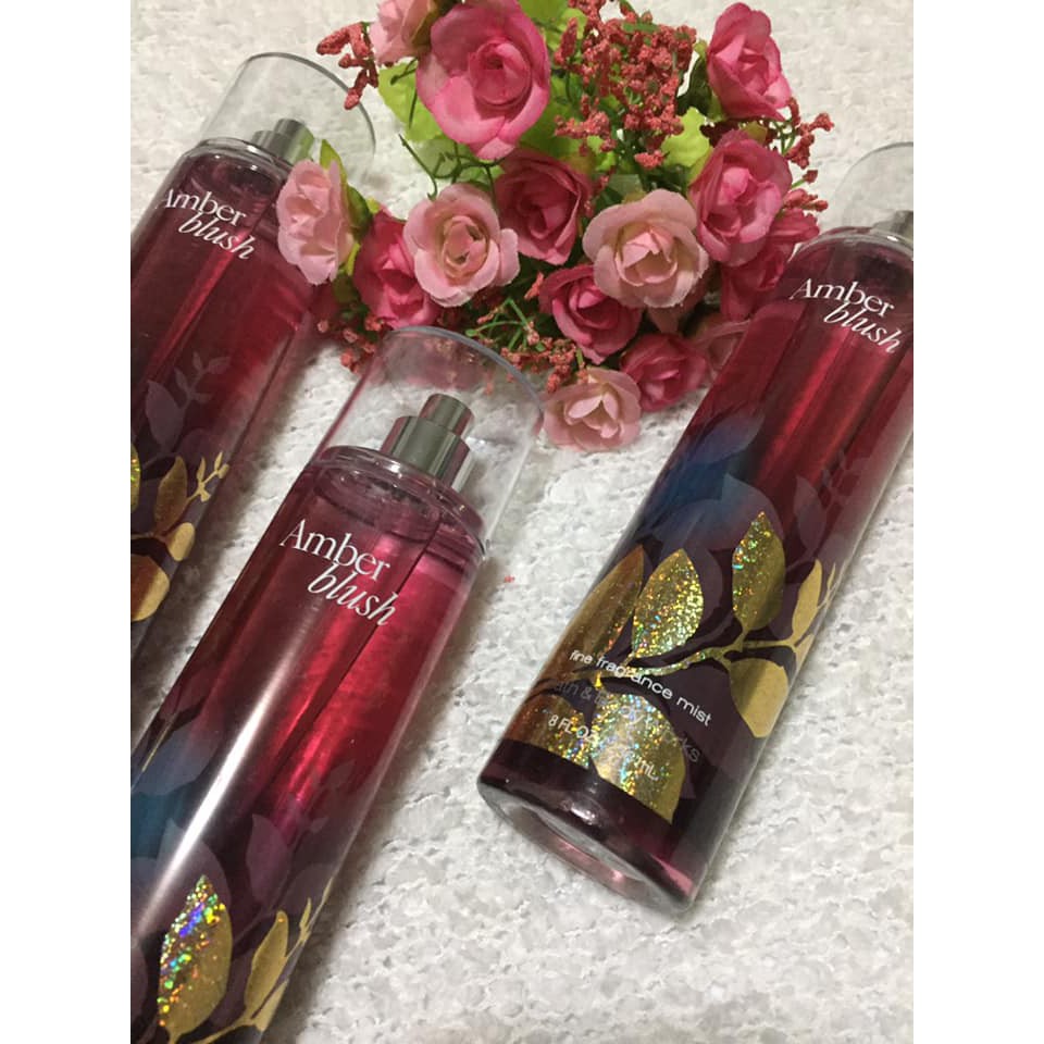 Bath and Body Works AMBER BLUSH Fragrance Mist 236ml (1pc) | Shopee ...