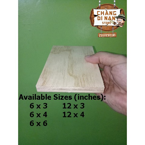 Wood Board B 6x3in, 6x4in, 6x6in, 12x3in, 12x4in (Plywood 1/4 to 3/4 in ...