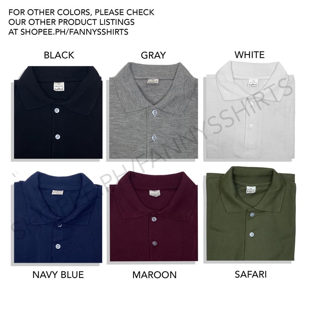 Unisex Plain Polo Shirt | Softex Whistler | Honeycomb | Black Gray ...