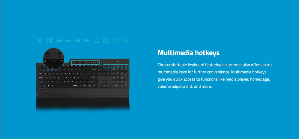 RAPOO 8200T Bluetooth Wireless Keyboard and Mouse Set Multi-mode 2.4G ...
