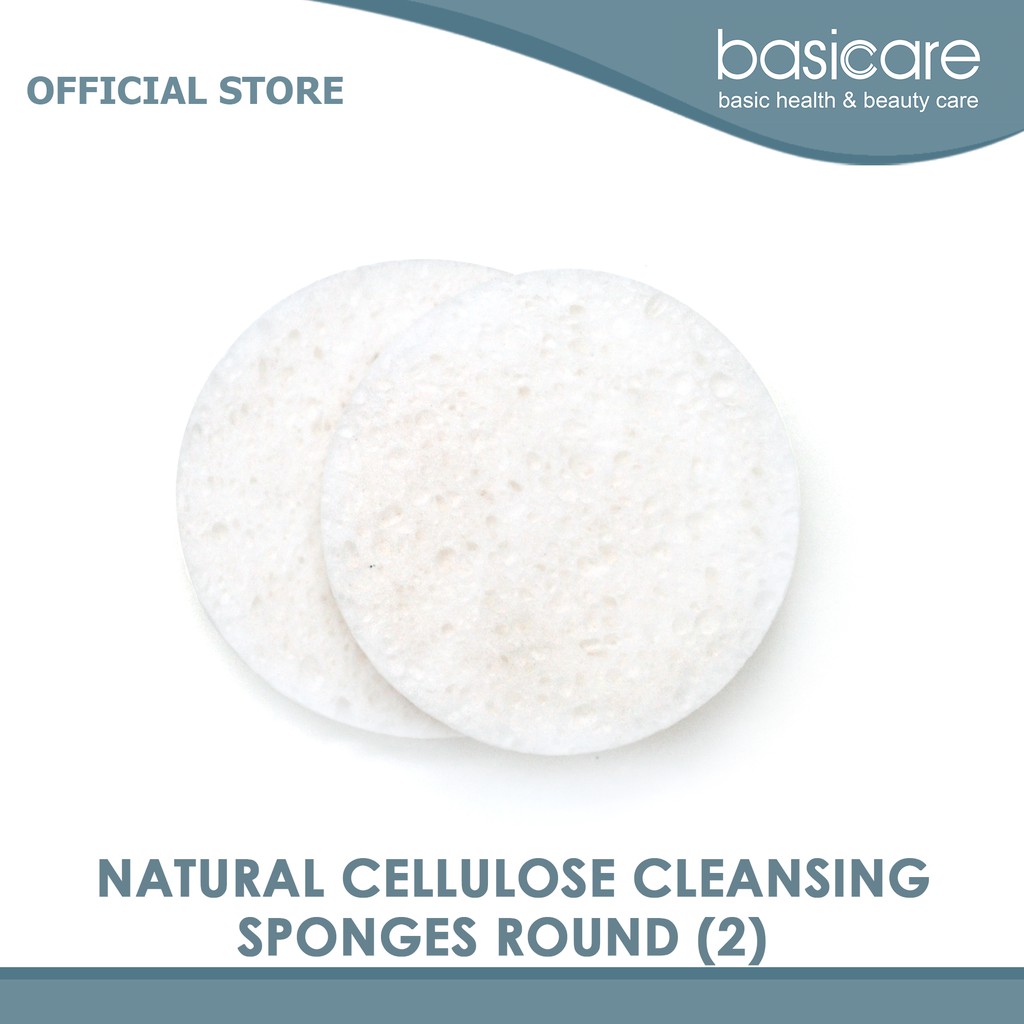 Basicare Natural Cellulose Cleansing Sponges Round BCFEC09 | Shopee Philippines