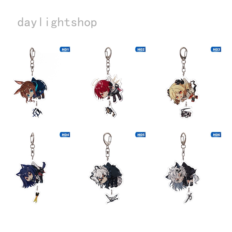 Game Arknights Keychain Cartoon Figure Acrylic Transparent Keychains ...