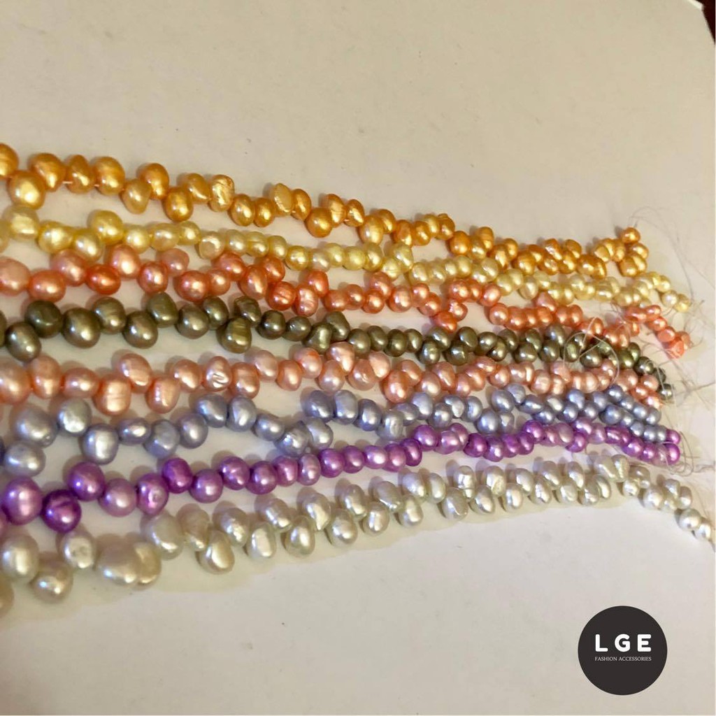 LGE Freshwater Pearl Baroque Pearl 6-7mm Strand fresh water DIY Jewelry making necklace bracelet ...