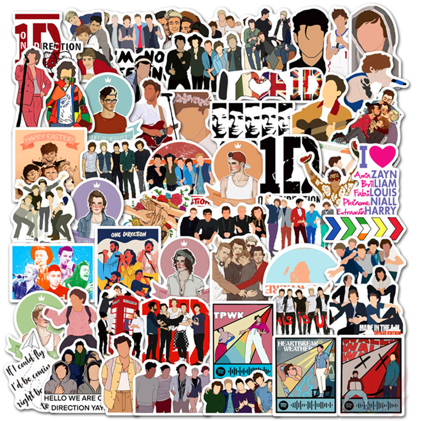 One Direction 1D - Series 02 Pop Music Band Stickers 50Pcs/Set Louis ...