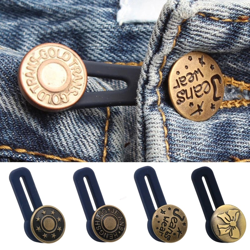 1/5/10PCS Magic Metal Button Extender for Pants Jeans Free Sewing ...