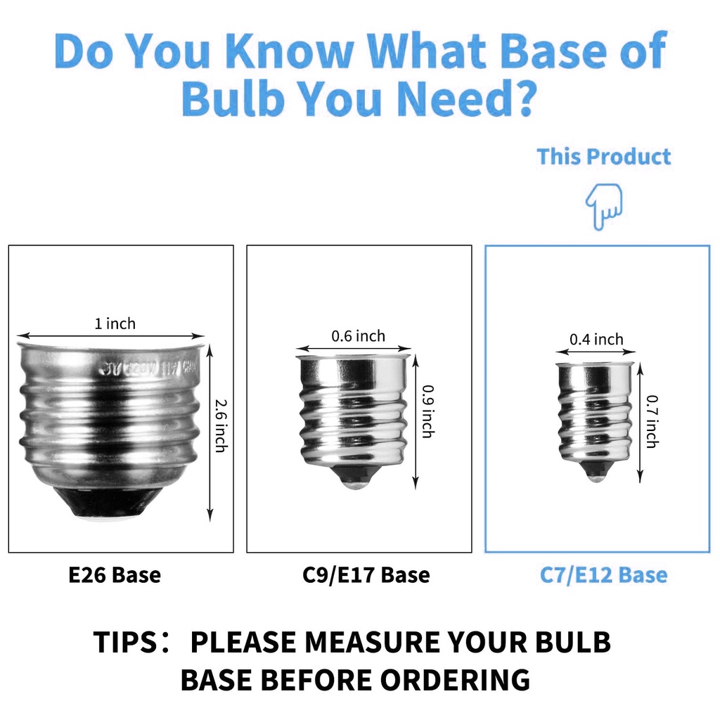 0.6W G40 LED Replacement Bulb, E12 Globe Glass Bulbs, for Main Power AC ...