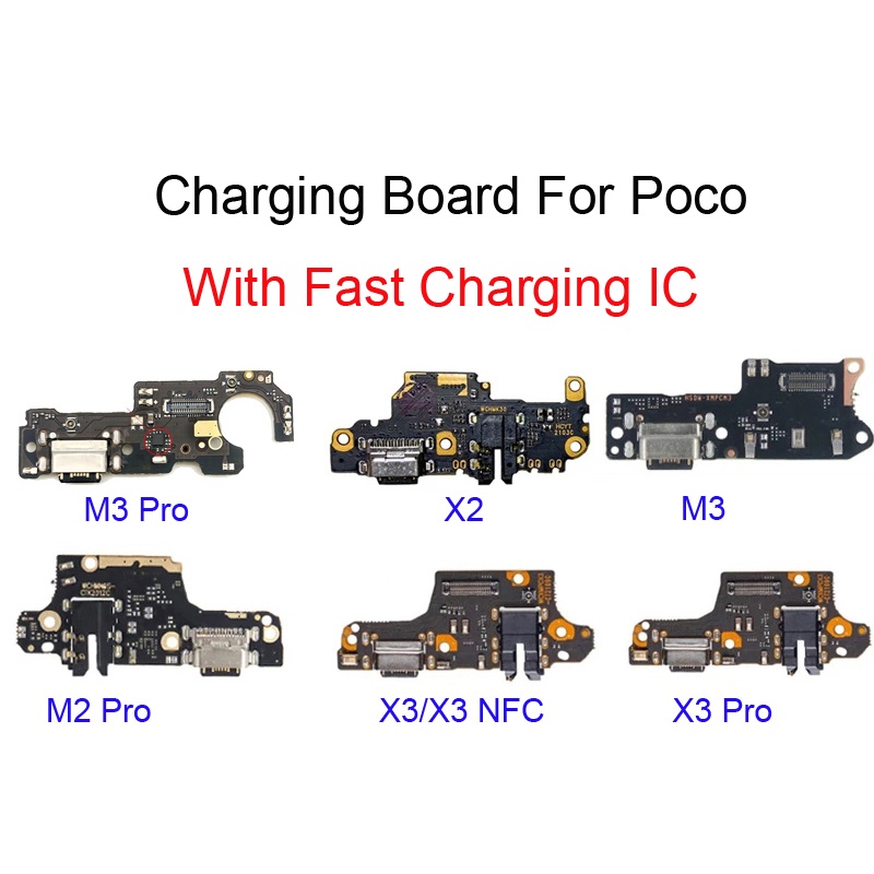 Charging Port Board With Fast Charing IC For POCO F3 M2 M3 X2 X3 NFC ...