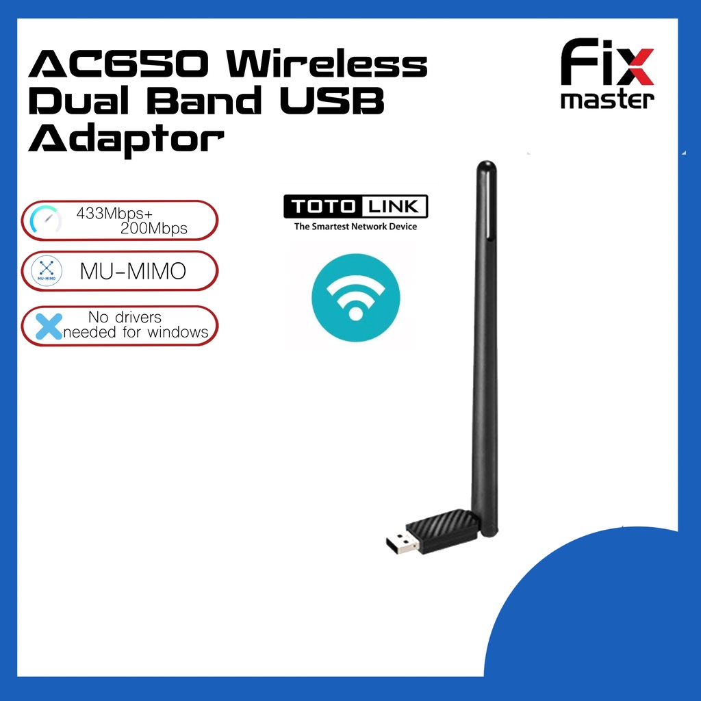 TOTOLINK A650UA Dual Band 5Ghz MU-MIMO High Gain AC650 5dBi Wireless ...