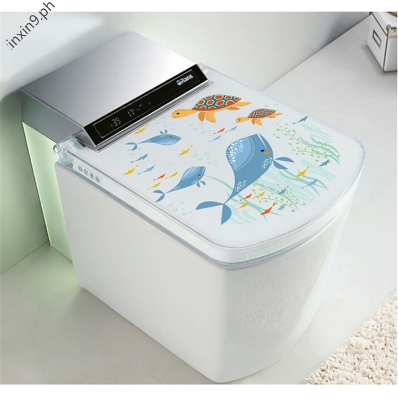 Under The Sea World Toilet Seat Shark Turtle Toilet Stickers Wall ...