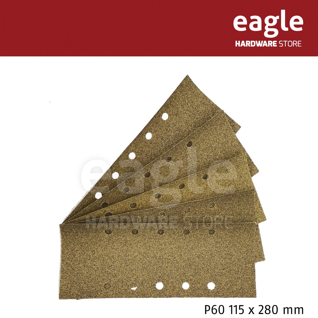 115 x 280mm P60 Sand Paper - 5pcs ( SSS310-XD, SSS310 ) | Shopee ...