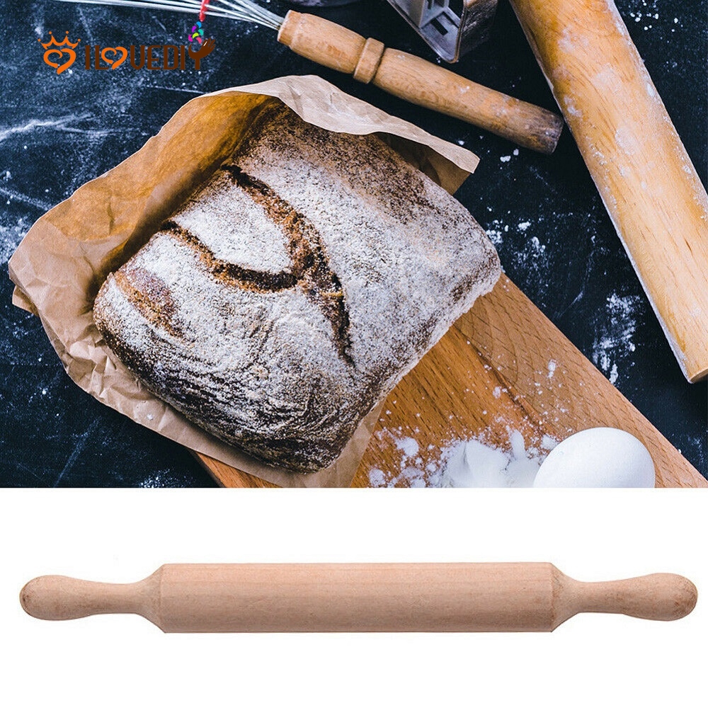 Natural Wooden Rolling Pin / Kitchen Baking Roll Stick / Non-stick ...