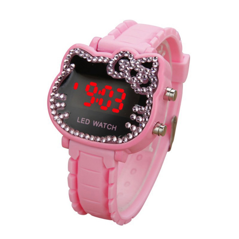 Children Hello Kitty Waterproof LED Digital Watch | Shopee Philippines