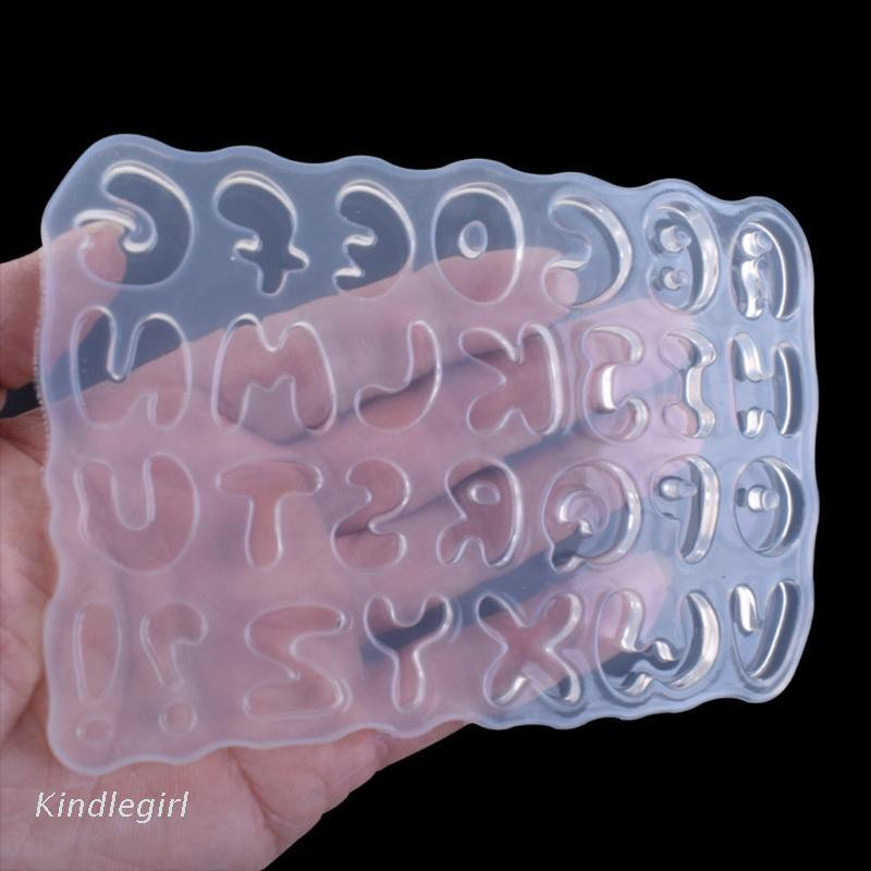 KING Cartoon Letters Epoxy Resin Casting Mold Alphabet Keychain Pendant ...