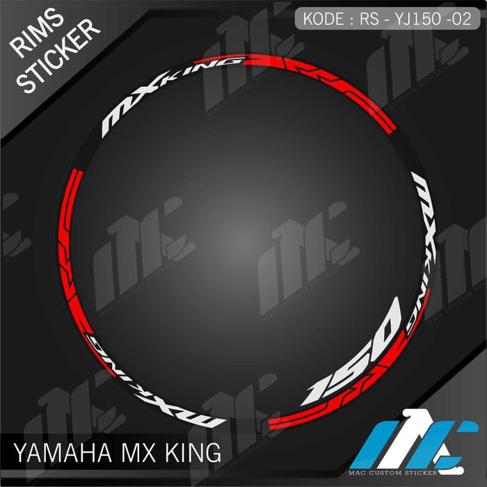 Yj150 02 - MX KING VELG LIST - MX KING 150 VELG LIST STICKER | Shopee ...