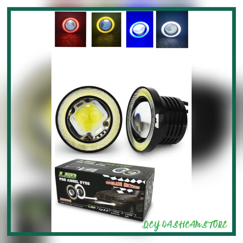 M609 Car Universal 3.5 Inch Cob Angel Eye Fog Lights Headlights ...