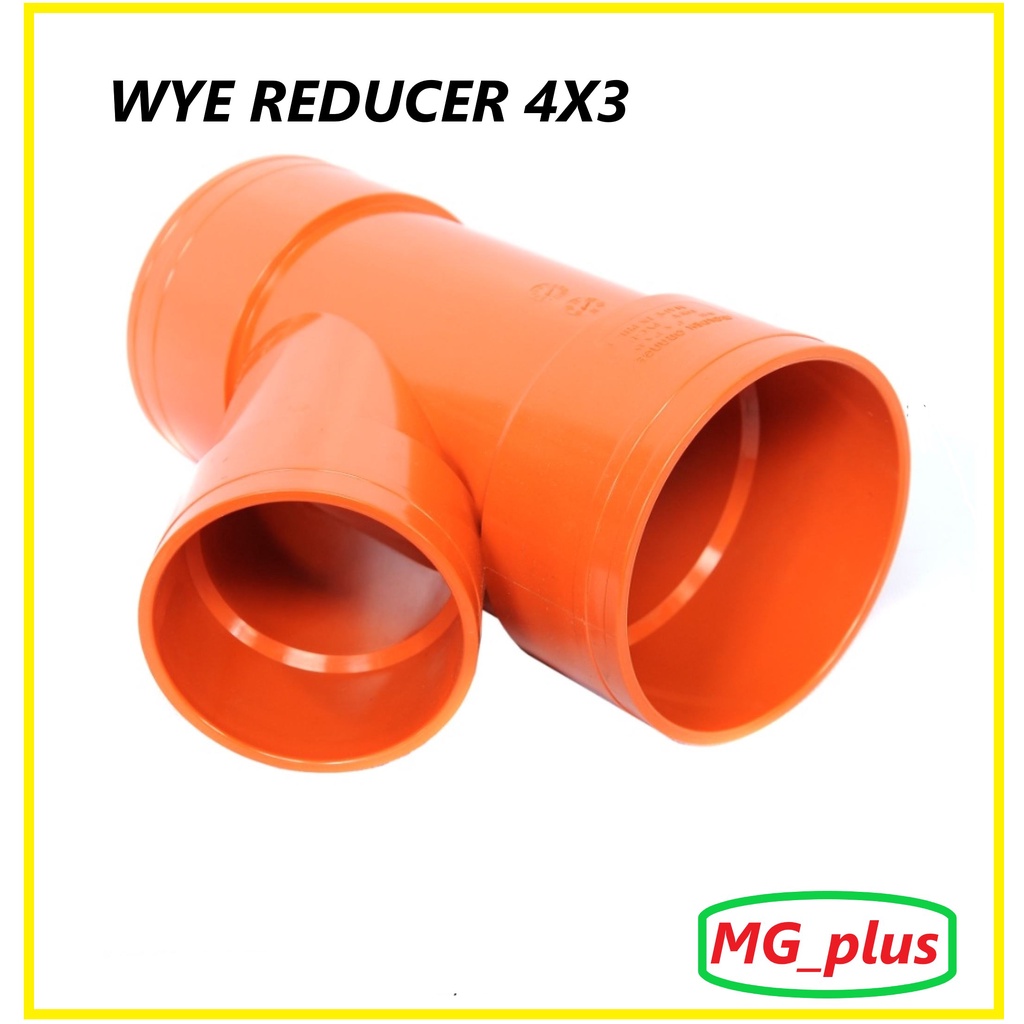 PVC Orange Wye Reducer 4x2" 2x3" 4x3" (per pc) PVC Pipe Sanitary Orange ...