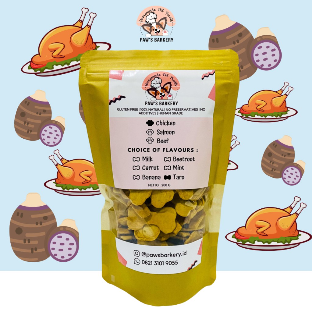 Chicken Taro Cookies (Homemade Dog Treat / Dog Snack / Dog Snack / Dog ...