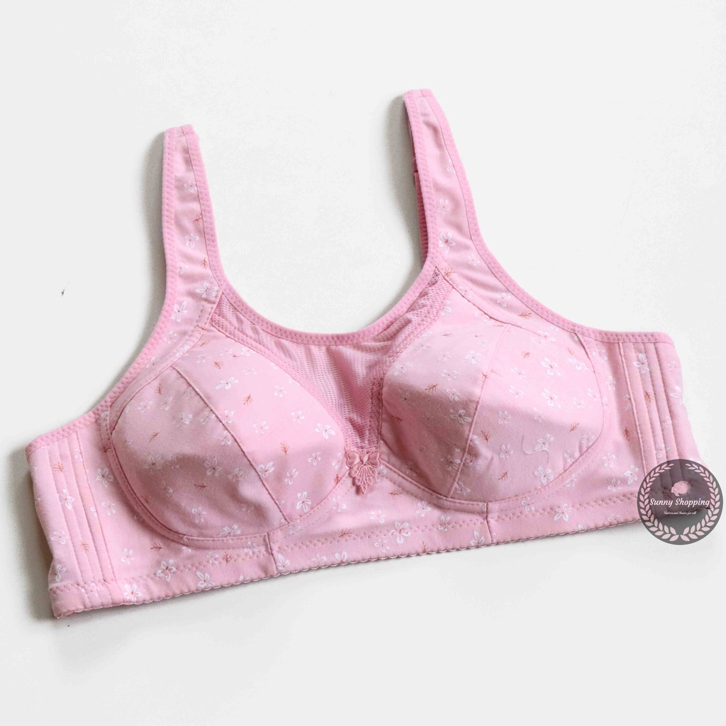 Sunny Cup B Plus Size Nonwire no foam no padding Floral Mommy's bra ...