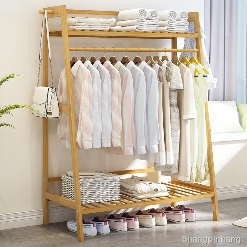Simple Hanger Floor Clothes Rack Floor-to-ceiling Bedroom Racks ...