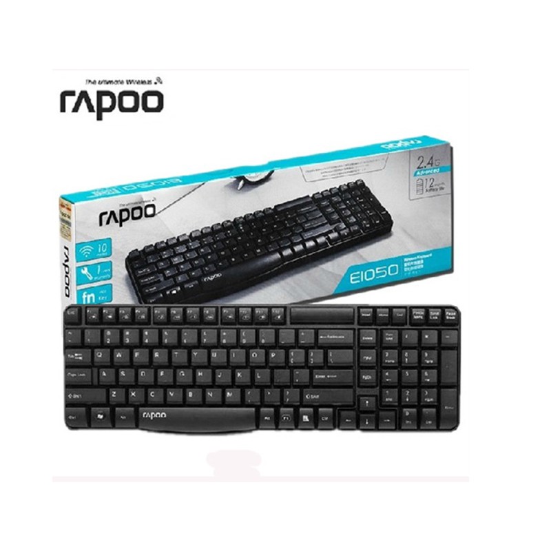 Rapoo E1050 2.4Ghz Wireless 108-Key Keyboard w/ USB Receiver | Shopee Philippines