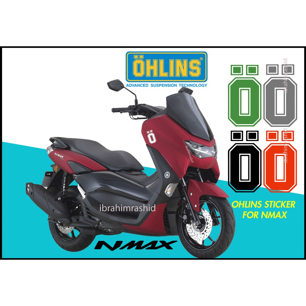 YAMAHA NMAX OHLINS BODY STICKER (YAMAHA NMAX V2 2020 BODY STICKER ...