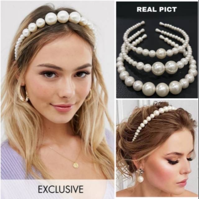 SHARON - Pearl Headband Pearl Headband Pearl Headband Accessories ...