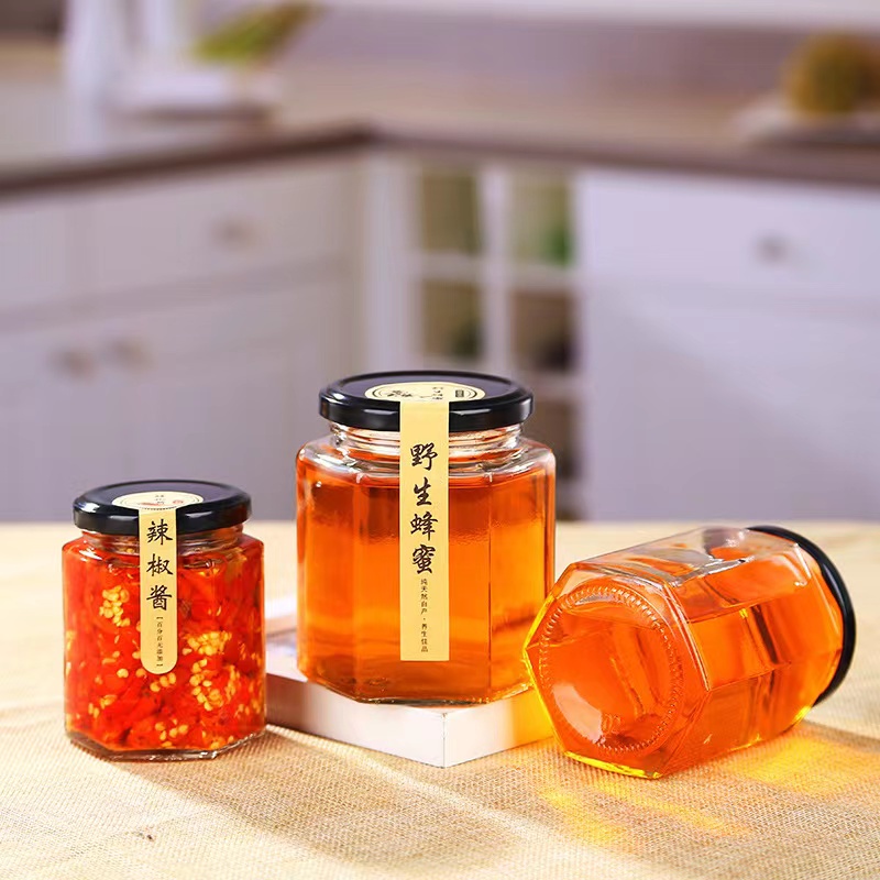 Bottle storage container jar 180ml 280ml and 380ml with Lid | Shopee ...