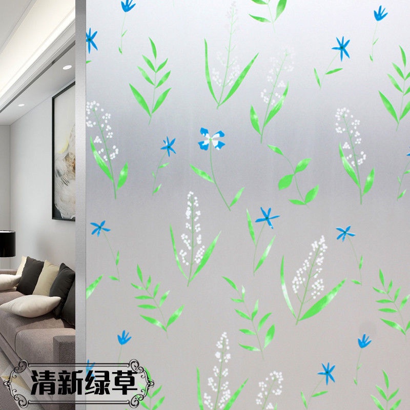 Frosted anti peeping glass sticker window transparent toilet anti light ...