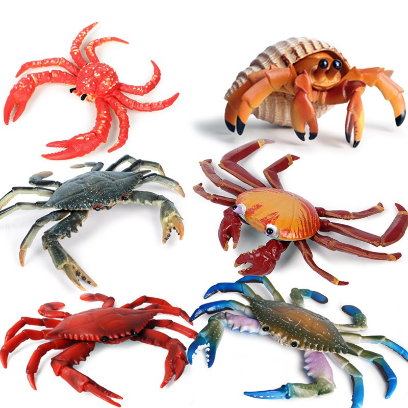 Crab Animals Model Action Figure Simulation Sea Life Action Figures ...
