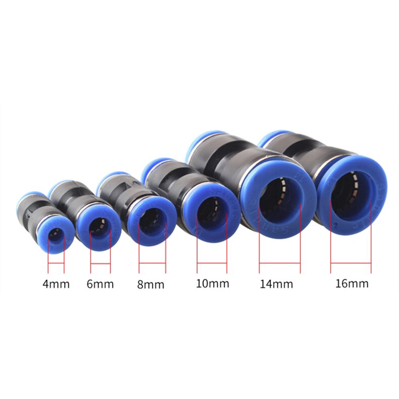Pneumatic Fitting Hose Quick Connector Pu Pg Water Fittings 4mm 6mm 8mm 10mm Straight Push Into ...