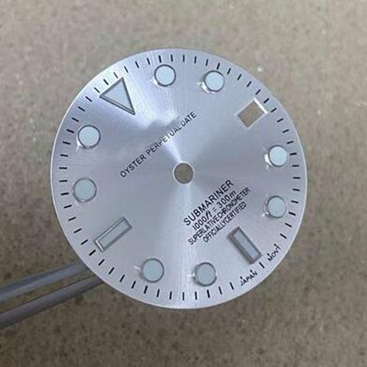 28.5mm Green Luminous SUB Sun Pattern Round Nail Watch Dial for Japan ...