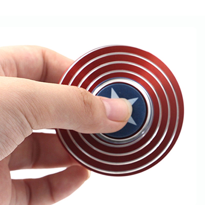 2022 New Superhero American Captain Metal Fidget Spinner Round Shield ...