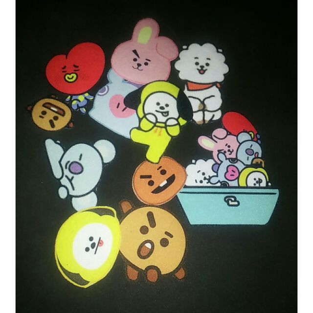 Ironized sticker set of 12 BT21 | Shopee Philippines
