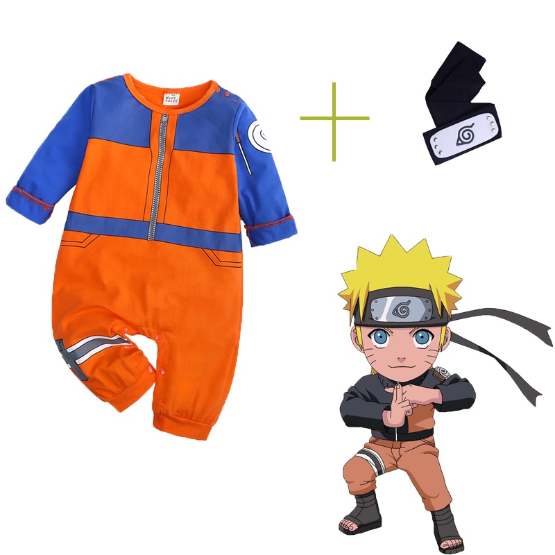 Baby Clothes Naruto Newborn Baby Japanese Anime Cosplay Jumpsuit Long ...
