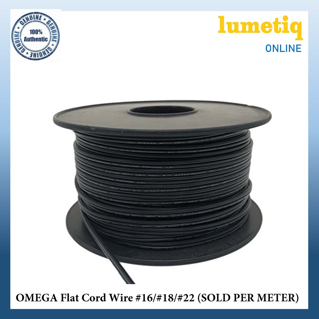 OMEGA Flat Cord Wire #16/#18/#22 (SOLD PER METER) | Shopee Philippines