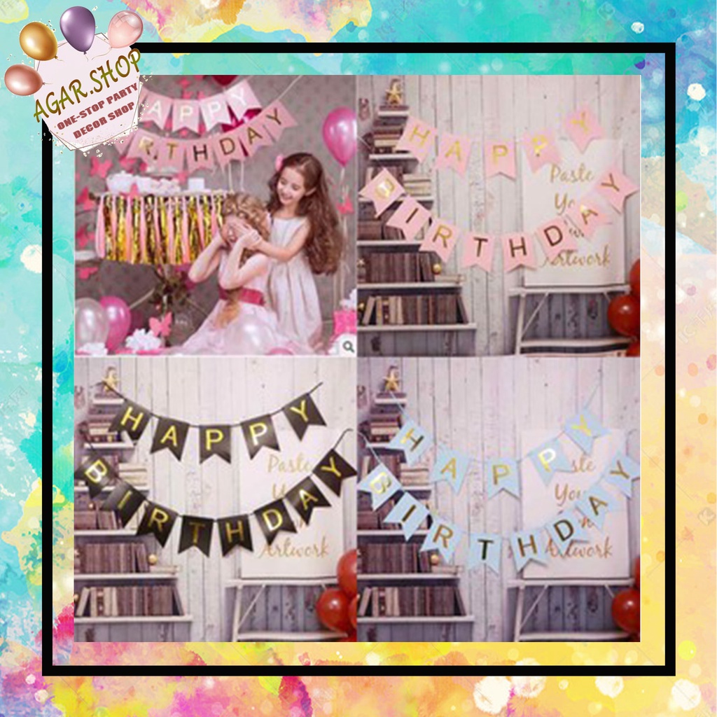 AGAR.SHOP Big HBD Banner 20*16CM Big Size Happy Birthday Banner ...