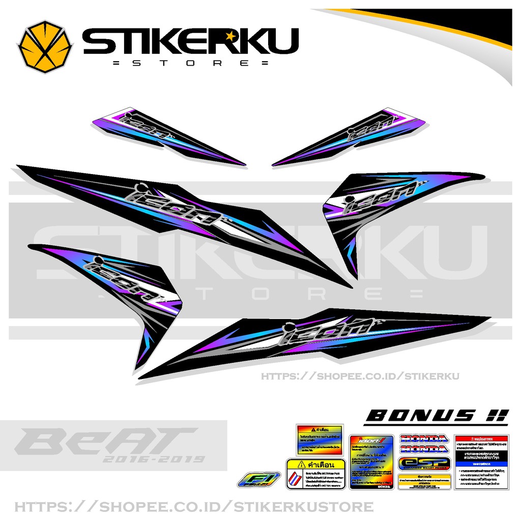 Striping BEAT ESP 8/FI NEW/Old STREET/BEAT STREET STICKER/BEAT ESP ...