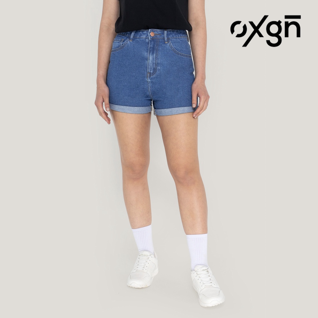 OXGN Denim Shorts For Women (Blue) | Shopee Philippines