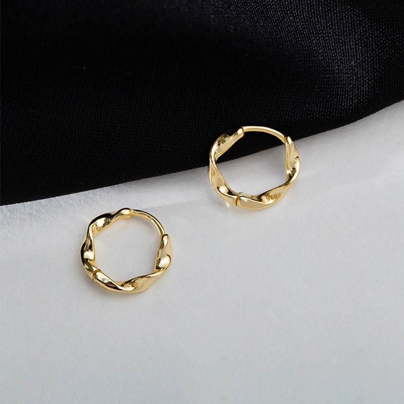 14k Flower Hoop Earings for Women Hikaw Silver Earrings Gold Non ...