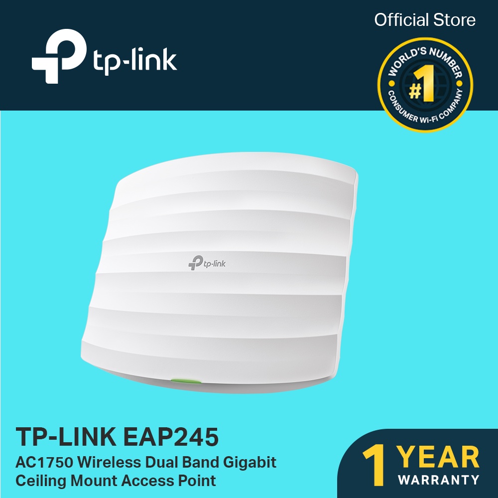 TP-Link | EAP245 | AC1750 | Wireless | Dual Band | Gigabit | Ceiling ...