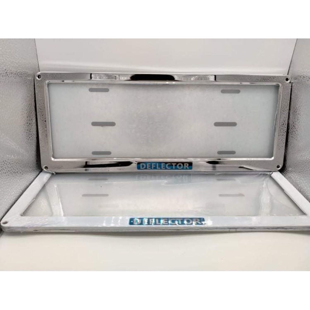 2Pcs Car Plate Number Cover Pure Stainless Steel Frame Protector with ...