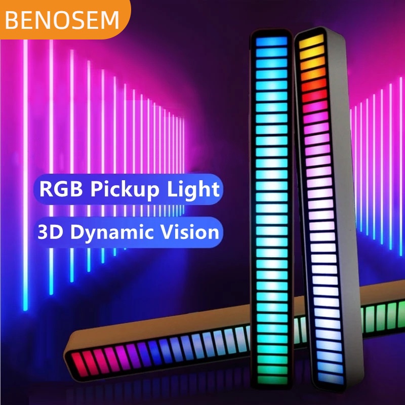 Benosem Voice Control RGB Music Light LED Sound Control Pickup Rhythm ...